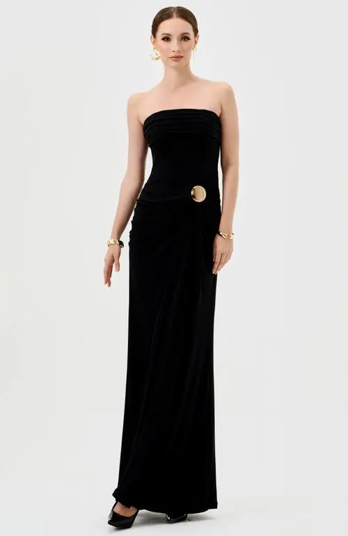 BARIANO Keria Off-shoulder Midaxi Gown