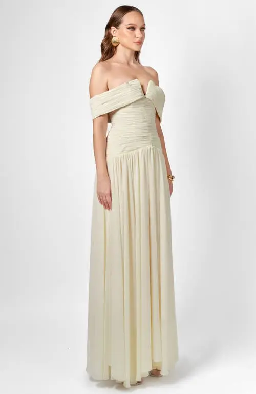 BARIANO Keecia Off-shoulder Chiffon Gown