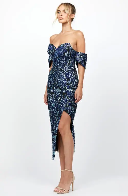 BARIANO Jordana Jacquard Midi Dress