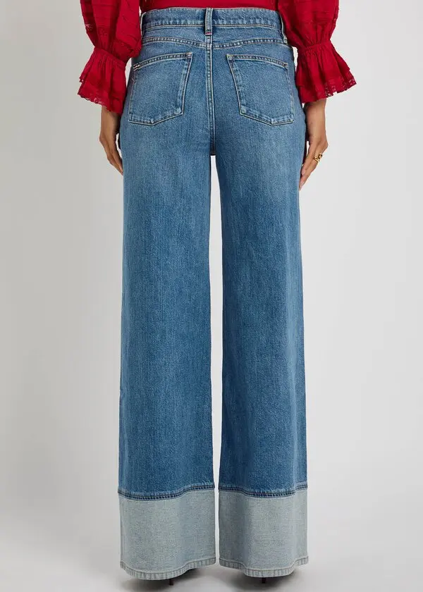 Alice + Olivia Wilson Panelled Wide-leg Jeans