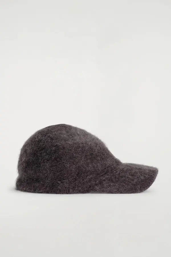 Cos Brushed-cashmere Baseball Cap - Brown