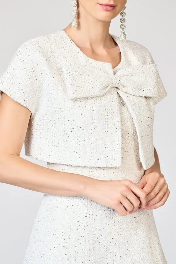 Sachin & Babi Helena Sequined Tweed Jacket - Alabaster