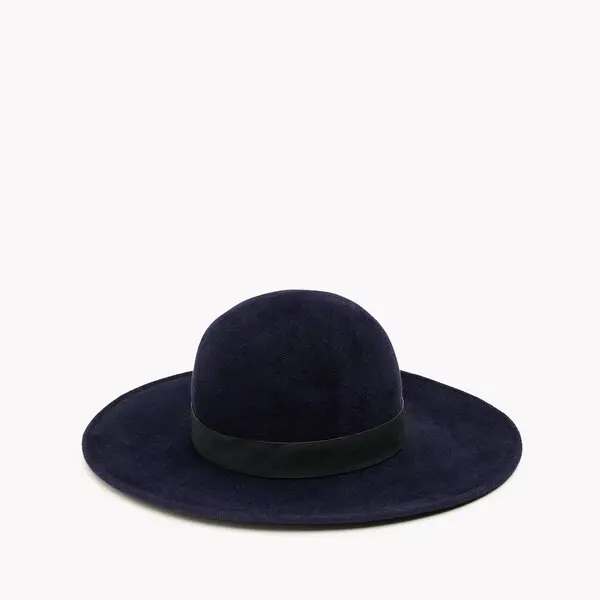 Theory Gigi Burris X Round Brim Hat - Navy | Editorialist