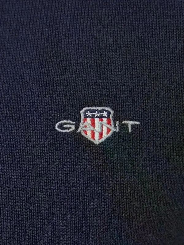 Gant Logo-embroidered Crew-neck Sweater