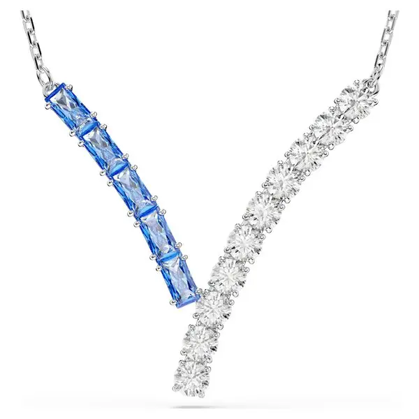 SWAROVSKI Matrix Rhodium-plated Pendant - Blue
