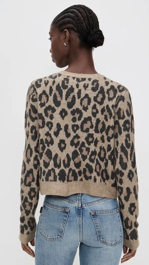 Z Supply Leopard Print Knit Cardigan