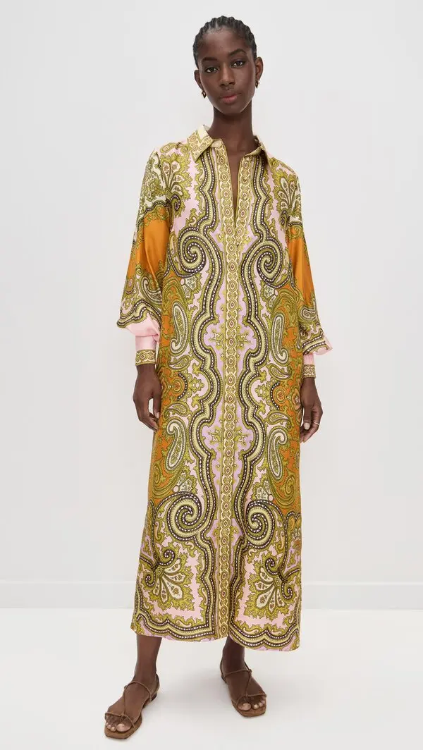 Alemais Clemenza Silk Shirtdress - Multi | Editorialist