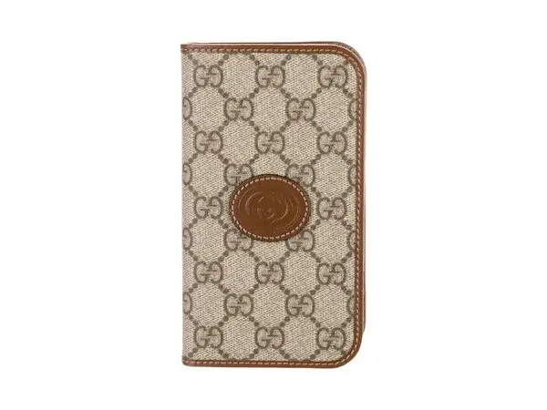 Gucci Gg Iphone 15 Case Wallet - Brown