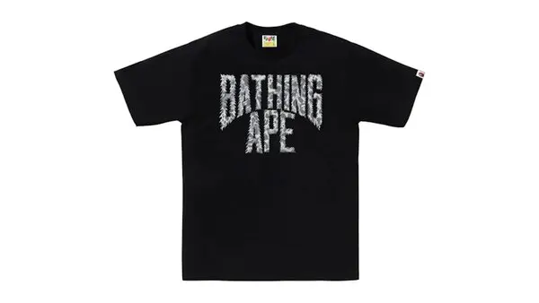 A BATHING APE Wild Leopard Pattern Nyc Logo Tee Shirt - Black/grey