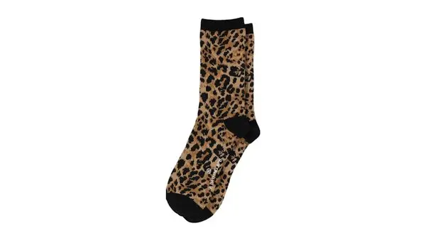 BAPE Wild Leopard Pattern Socks - Beige