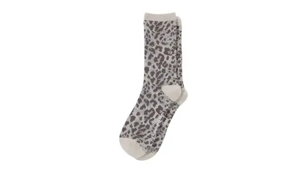 BAPE Wild Leopard Pattern Crew Socks - Gray
