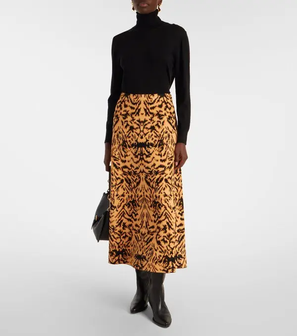 Ulla Johnson Lani Jacquard Midi Skirt - Multicoloured