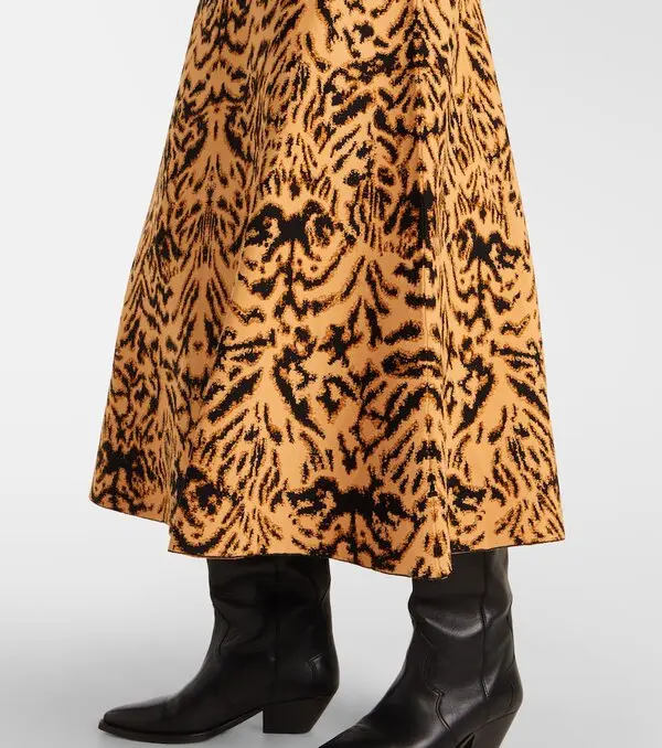 Ulla Johnson Lani Jacquard Midi Skirt - Multicoloured