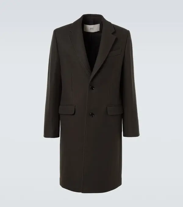 Ami Single-breasted Wool Coat