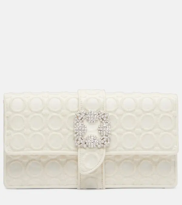 Manolo Blahnik Capri Embellished Clutch