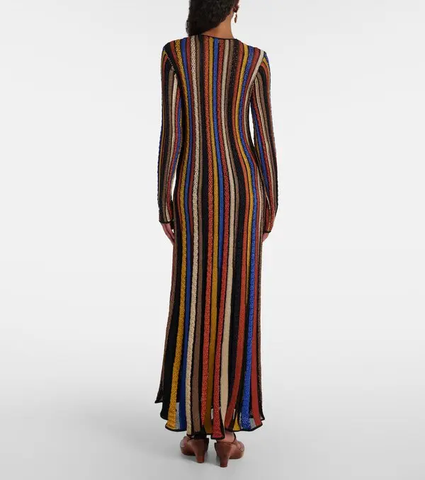 Ulla Johnson Albie Striped Lamé Maxi Dress