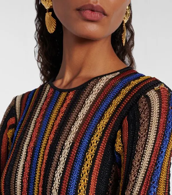 Ulla Johnson Albie Striped Lamé Maxi Dress