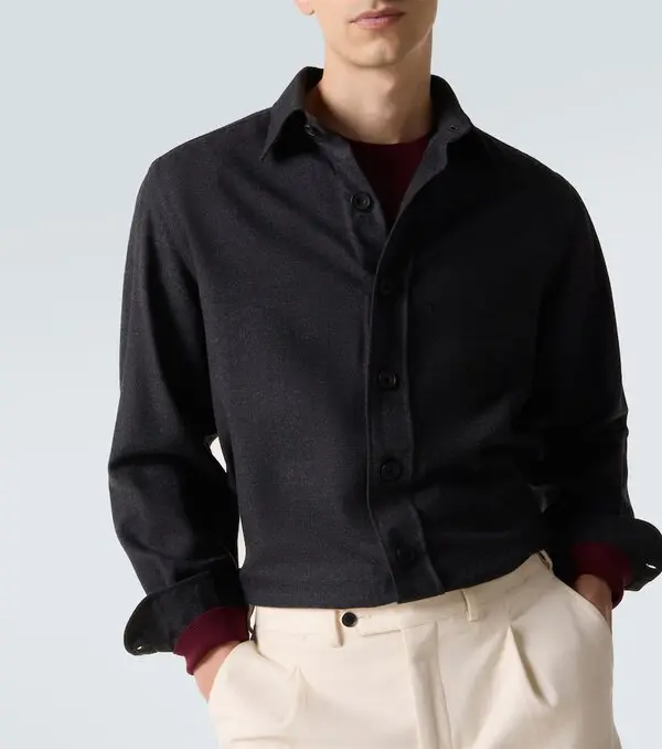 Rubinacci Virgin Wool Shirt - Grey