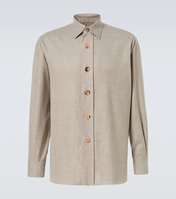Rubinacci Virgin Wool Shirt - Beige