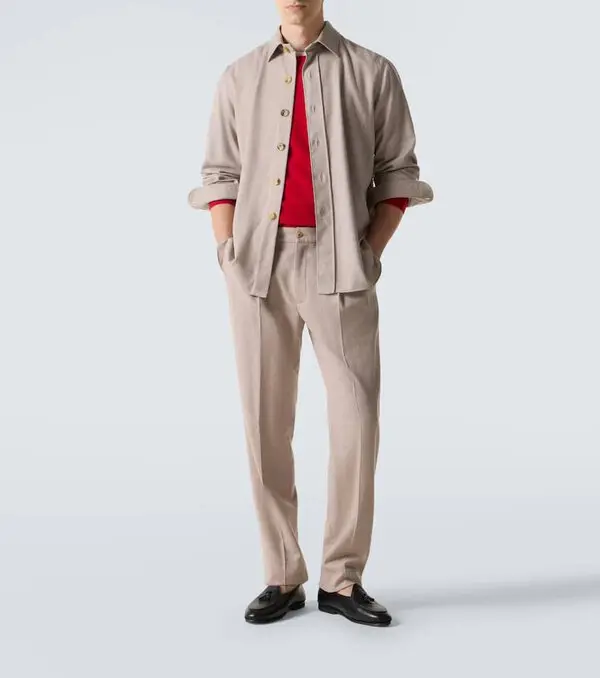Rubinacci Virgin Wool Shirt - Beige