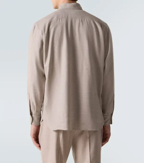 Rubinacci Virgin Wool Shirt - Beige