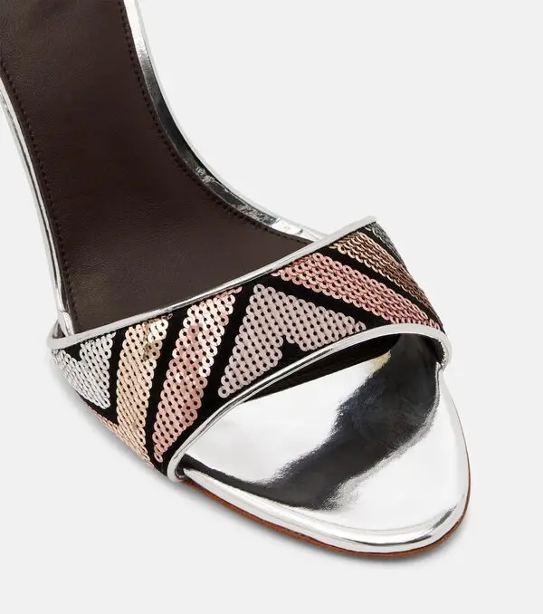 Missoni Belle Sequined Metallic Leather Sandals