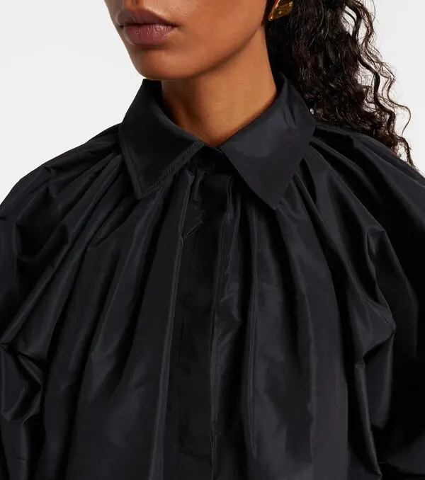 PATOU Bubble Faille Blouse - Black