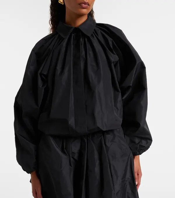 PATOU Bubble Faille Blouse - Black