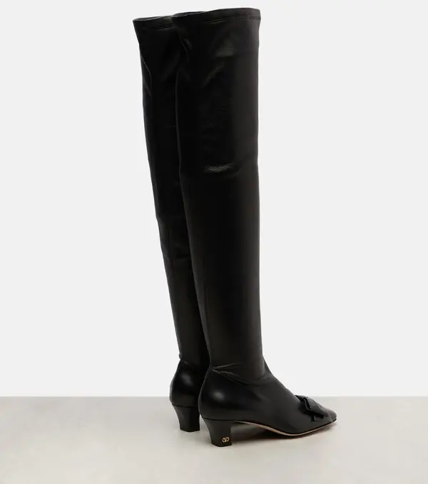 Valentino Garavani Bowow 45 Leather Over-the-knee Boots