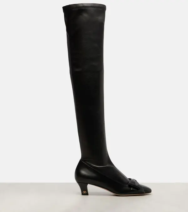 Valentino Garavani Bowow 45 Leather Over-the-knee Boots