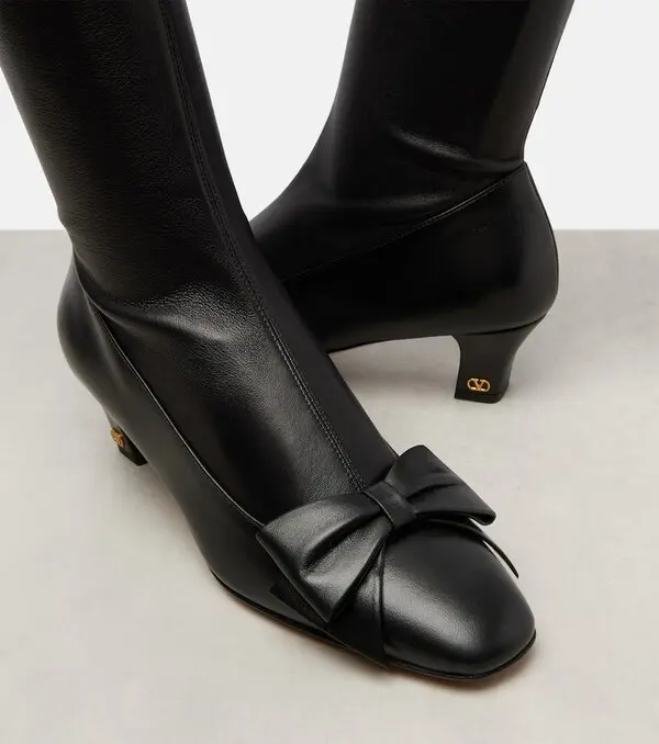 Valentino Garavani Bowow 45 Leather Over-the-knee Boots