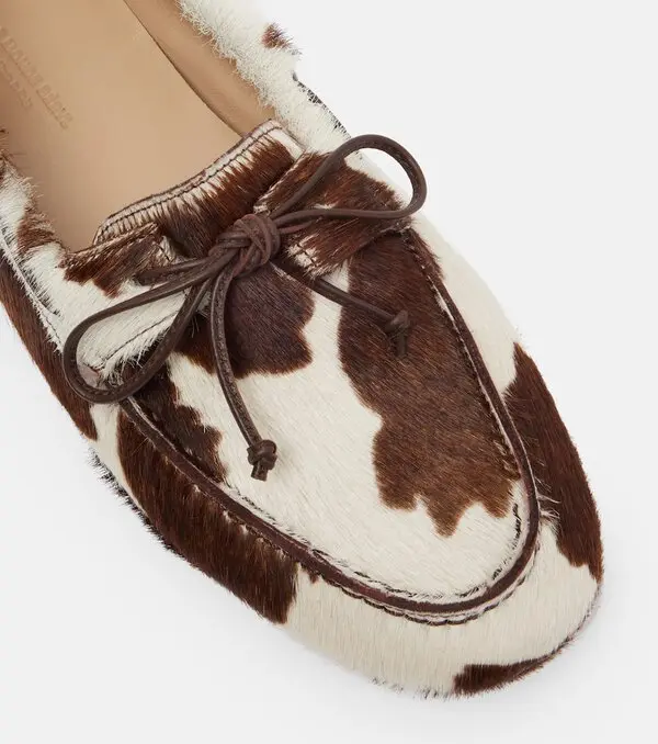 Le Monde Beryl Printed Calf Hair Driving Shoes