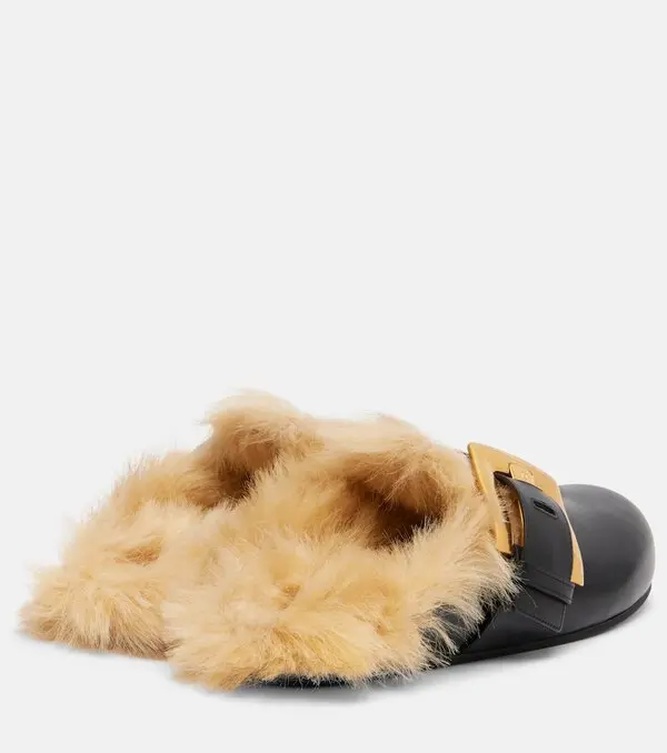 Balmain Anthem Leather Clogs
