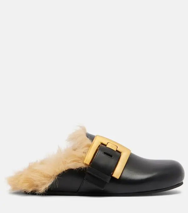 Balmain Anthem Leather Clogs