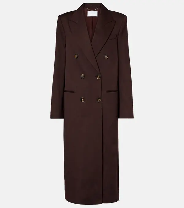 Stella McCartney Wool Twill Coat - Brown