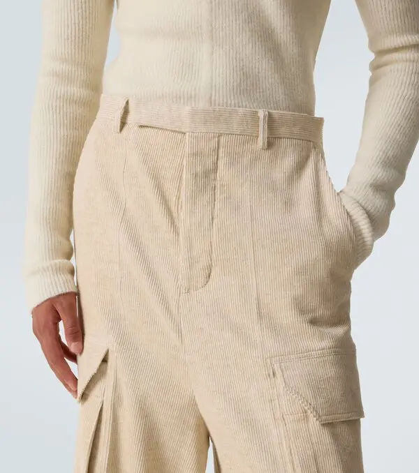 Rick Owens Firebanks Cotton And Linen Cargo Pants