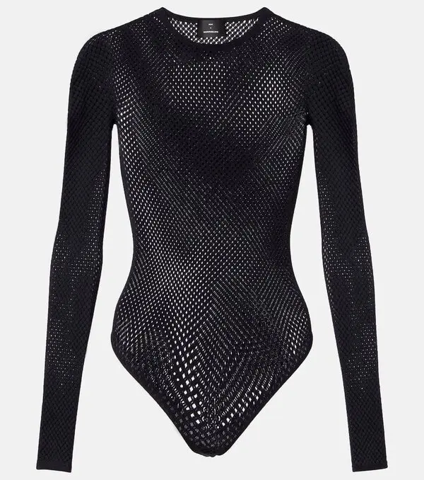 Wardrobe.NYC Rhw Web Wool-blend Bodysuit - Black