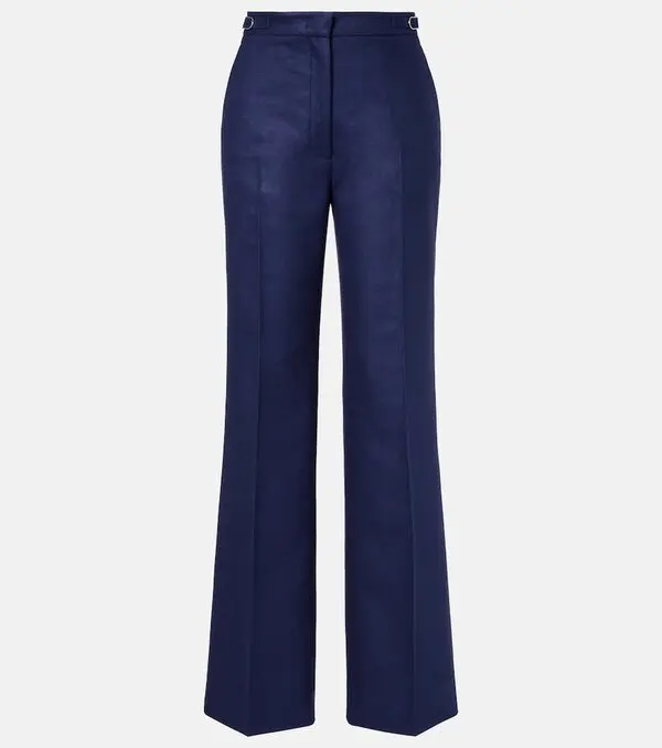 Gabriela Hearst Vesta Silk Flared Pants - Blue