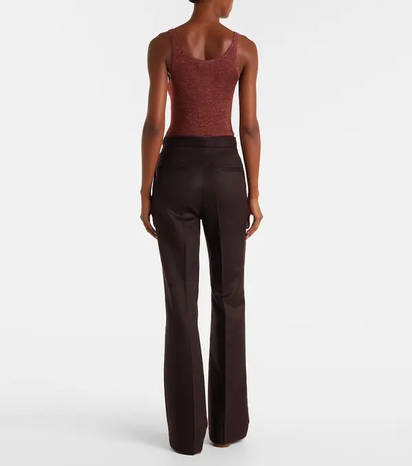 Gabriela Hearst Vesta Silk Flared Pants - Brown