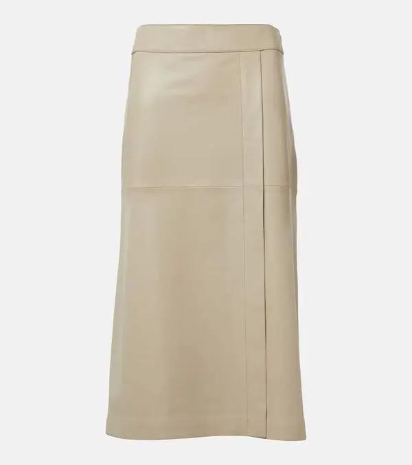 JOSEPH Leather Midi Skirt