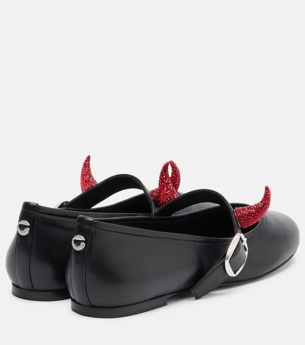 Coperni X Disney® Leather Mary Jane Flats
