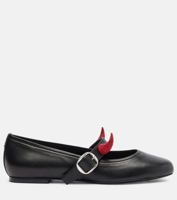 Coperni X Disney® Leather Mary Jane Flats