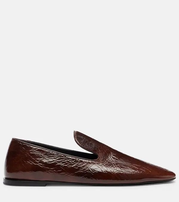 JIL SANDER Leather Loafers - Brown