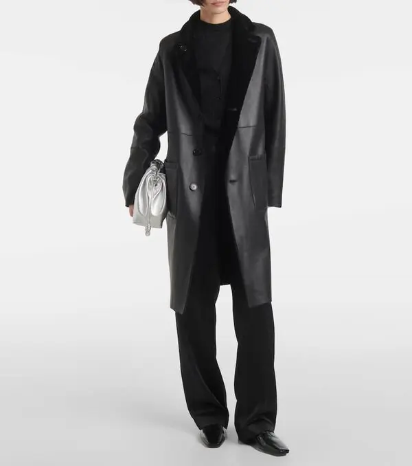 JOSEPH Reversible Shearling And Leather Coat