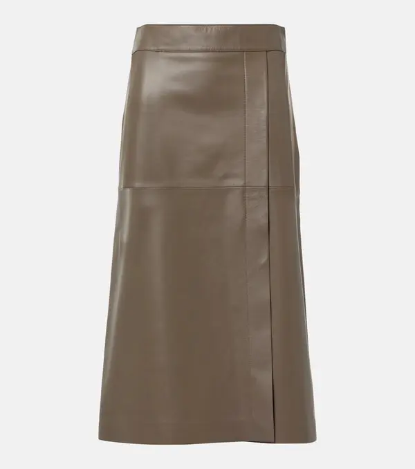 JOSEPH Leather Midi Skirt