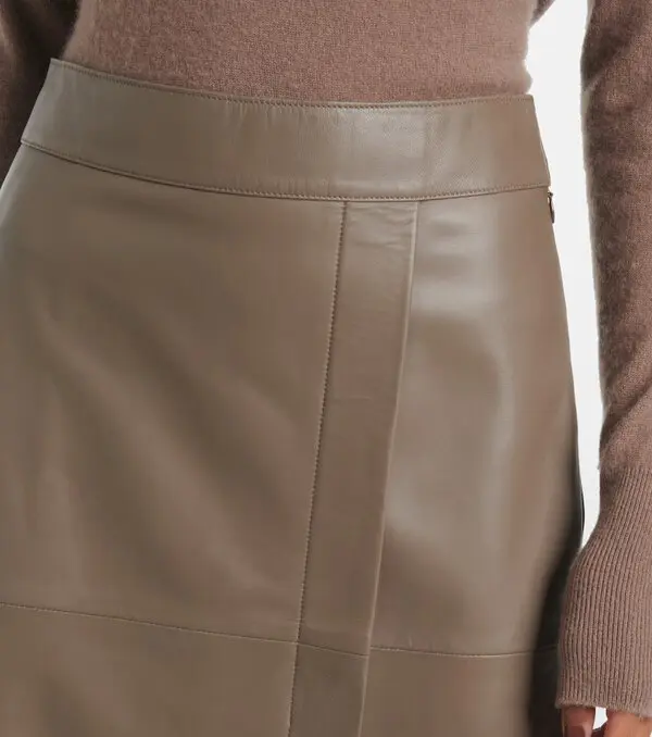 JOSEPH Leather Midi Skirt