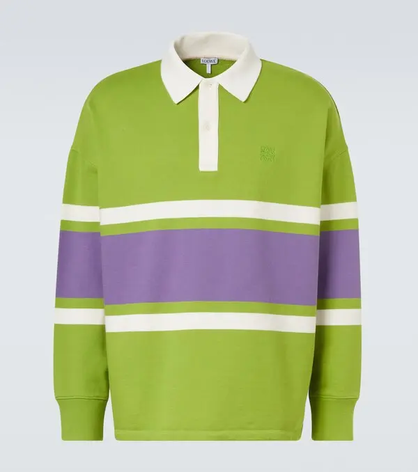 Loewe Striped Cotton Polo Sweater
