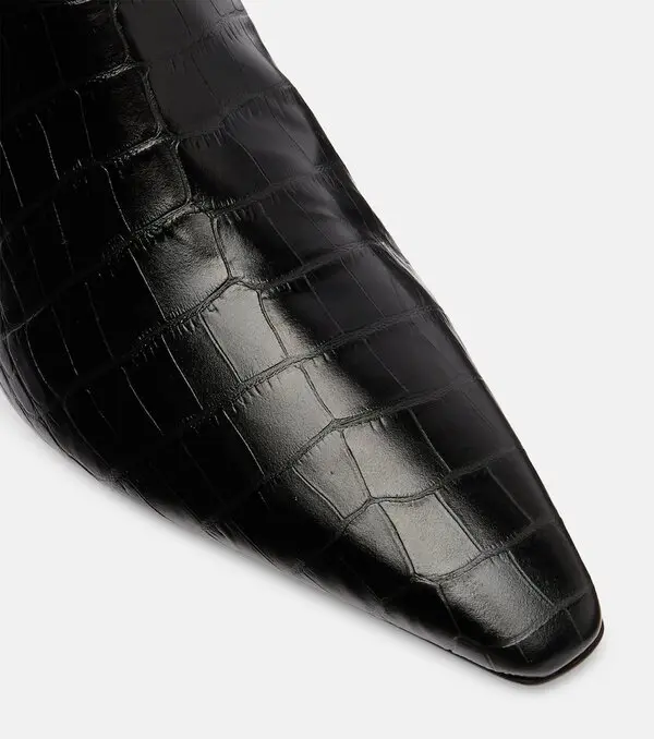 Manolo Blahnik Penelope Leather Knee-high Boots