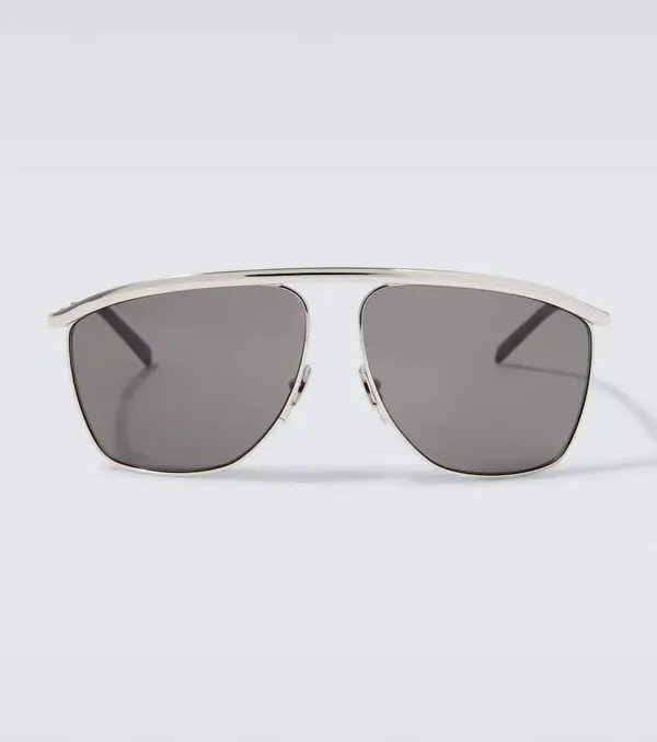 Saint Laurent Sl 820 Victoire Aviator Sunglasses - Silver