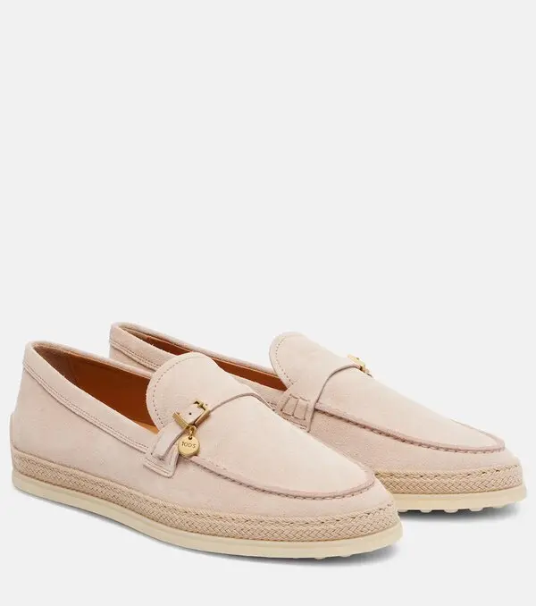 TOD'S Suede Driving Shoes - Beige